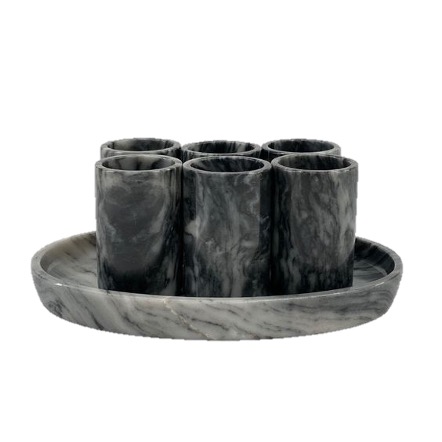 6-piece Tequileros Set | Casa Stone | Mármol, Granito, Cuarzo, Piedra ...